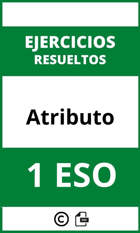Ejercicios Atributo 1 ESO PDF 2025