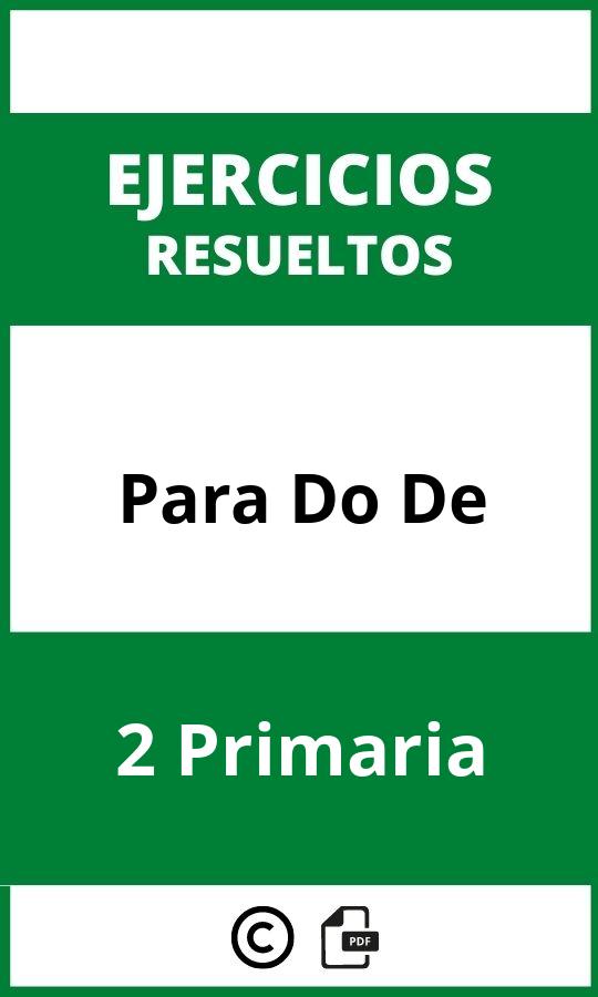 Ejercicios Para 2Do De Primaria PDF 2025